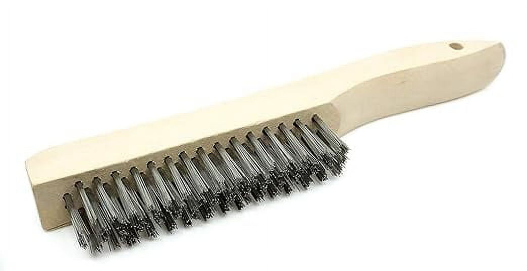 Benchmark Abrasives 10" Shoe Handle Wire Scratch Brush Wooden Handle ...