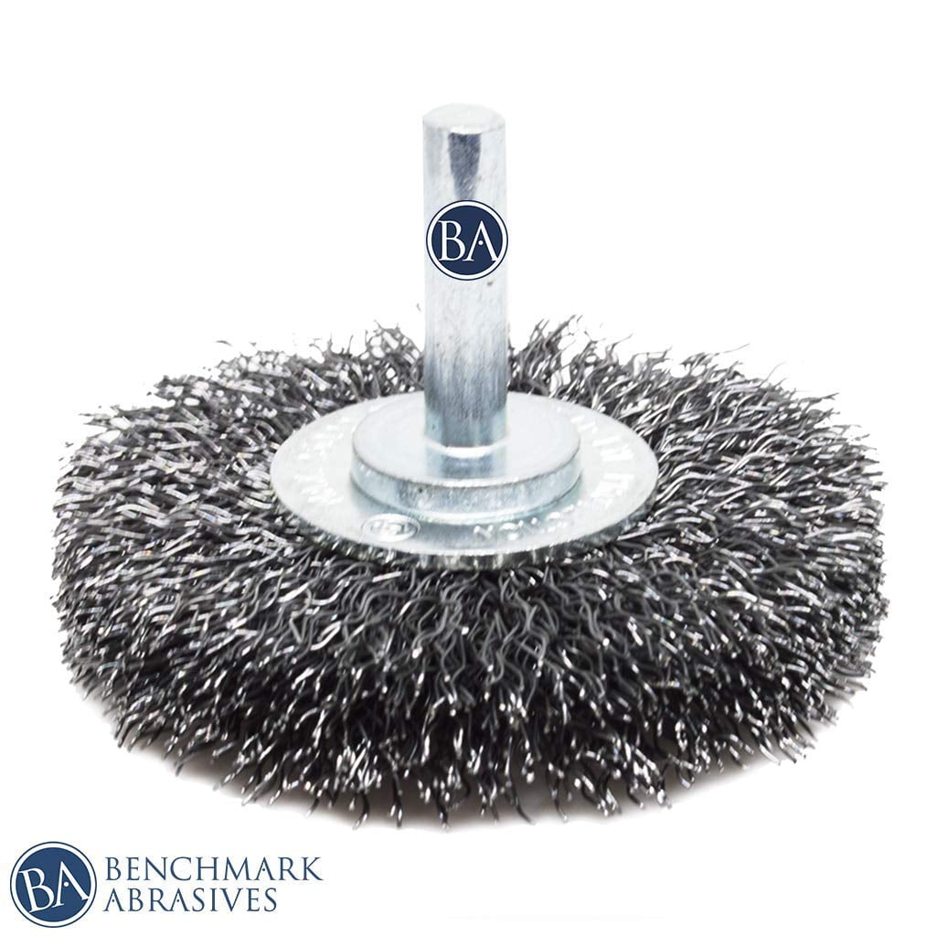Benchmark Abrasives 2-1/2" Mounted Crimped Wire Wheel - Carbon Steel ...