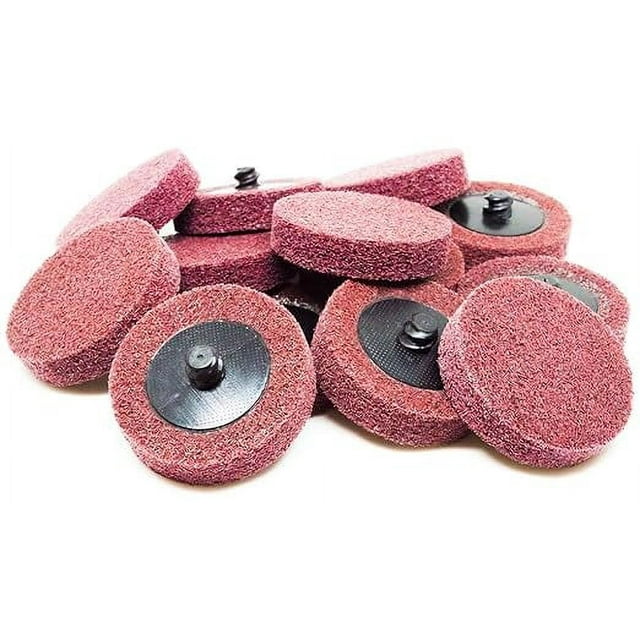 Benchmark Abrasives 2" Quick Change A/O Non-Woven Surface Preparation Wheels (10 Pack) - (Maroon ...