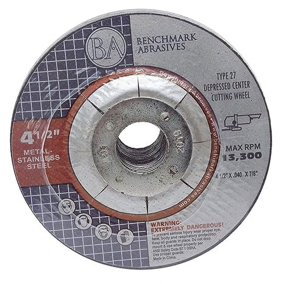 Benchmark Abrasives 4-1/2" Aluminum Oxide Depressed Center Thin Cut Off ...