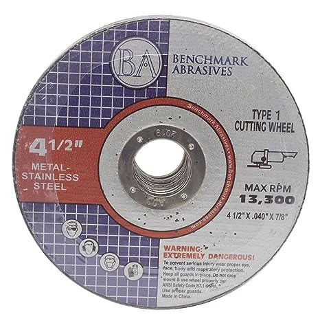 Benchmark Abrasives 4-1/2" Quality Thin Cut Off Wheel Metal & Stainless ...