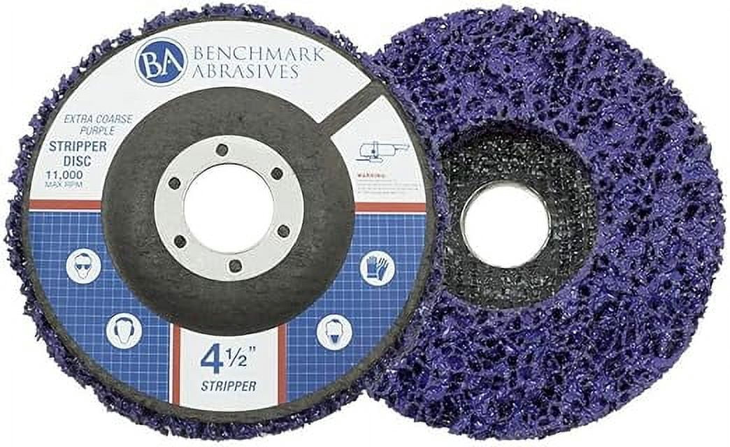 Benchmark Abrasives 4-1/2" Stripping Discs with 7/8" Arbor for Angle ...