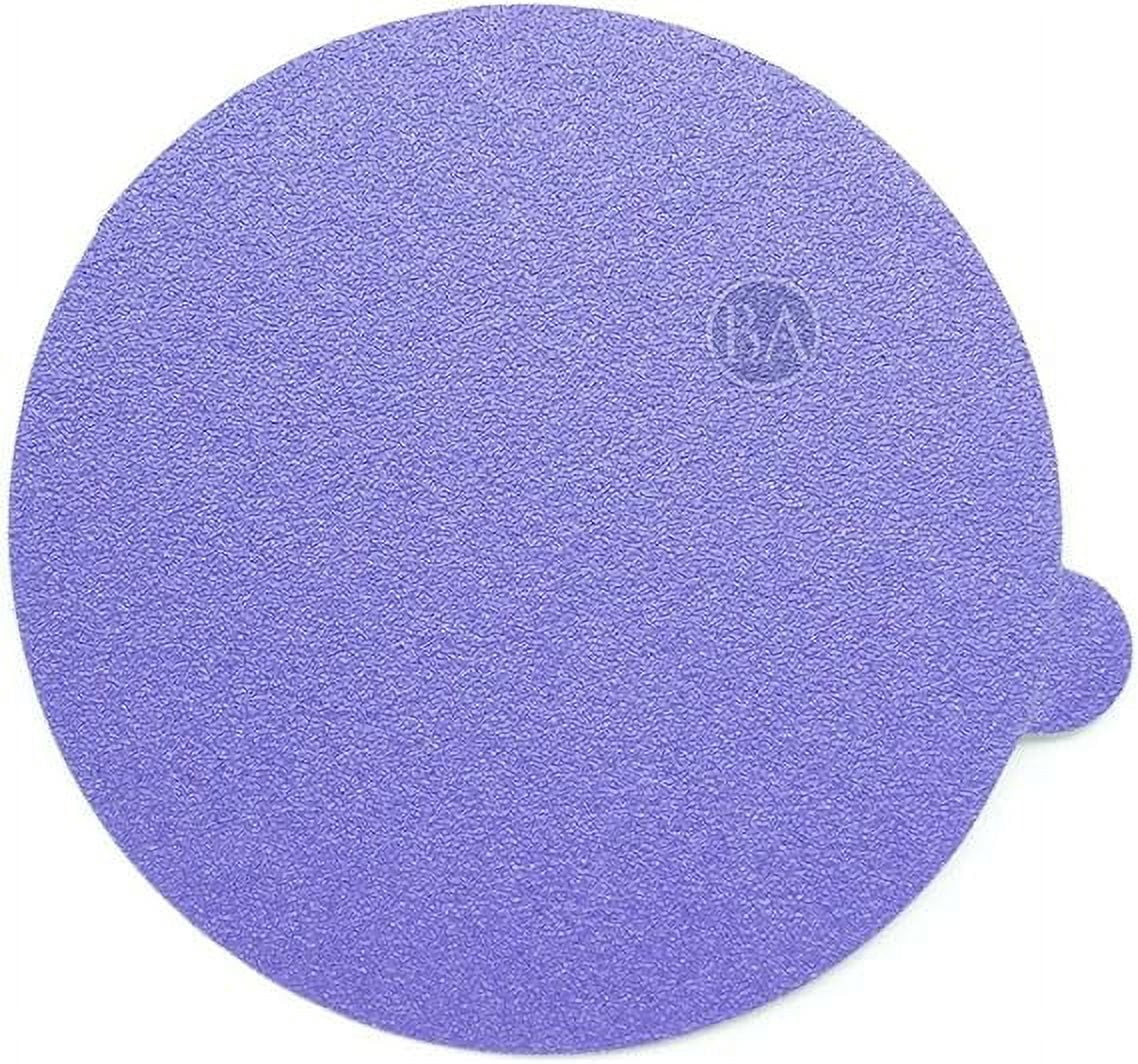 Benchmark Abrasives 5" Premium Ceramic Purple No Hole PSA Discs with ...