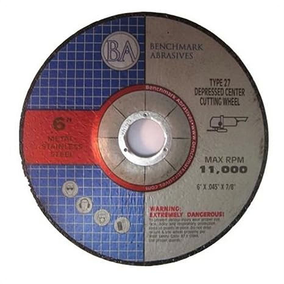 Benchmark Abrasives 6" Aluminum Oxide Depressed Center Thin Cut Off ...