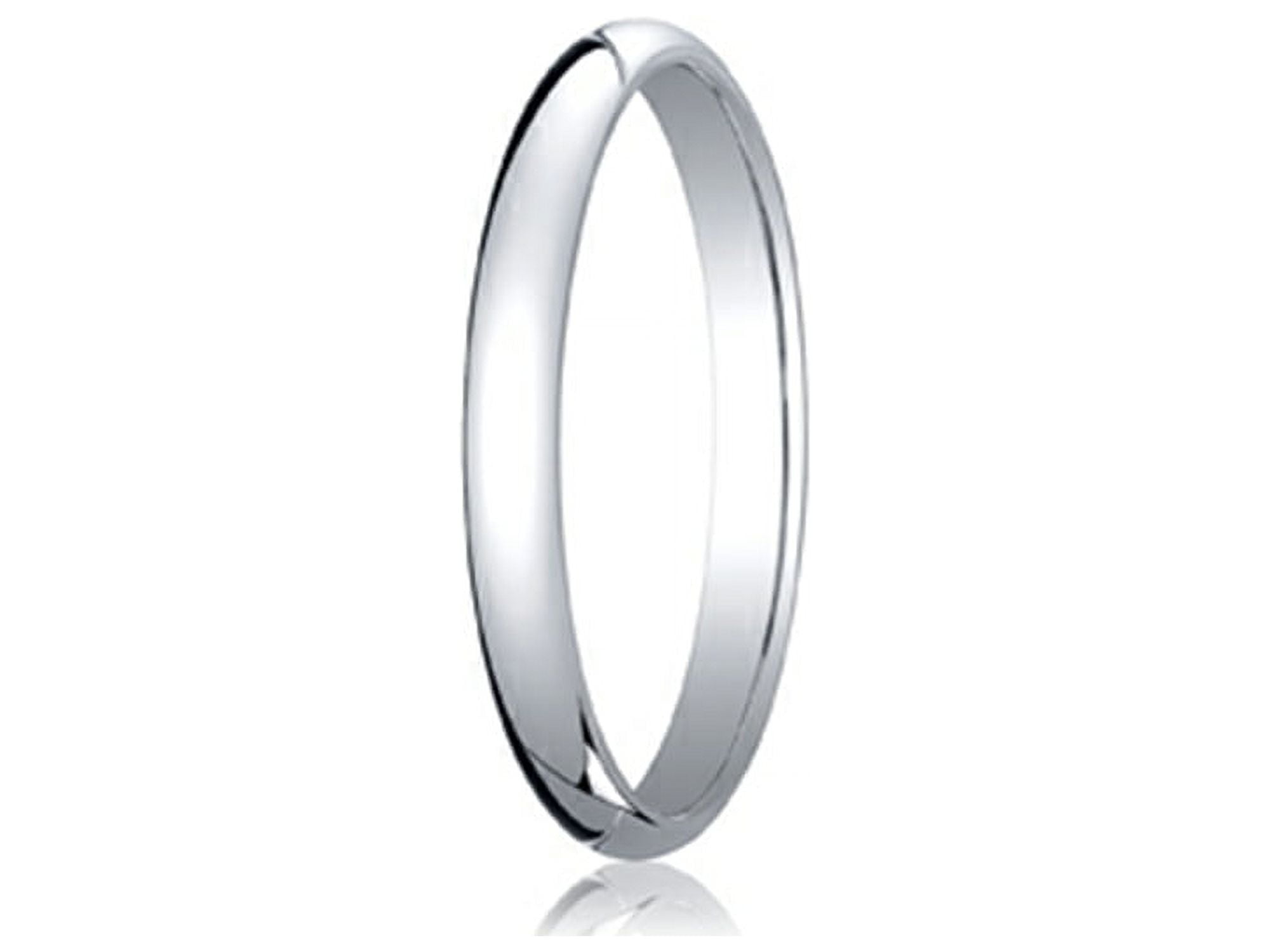 Benchmark Platinum 2.5mm Traditional Dome Oval Ring - Walmart.com