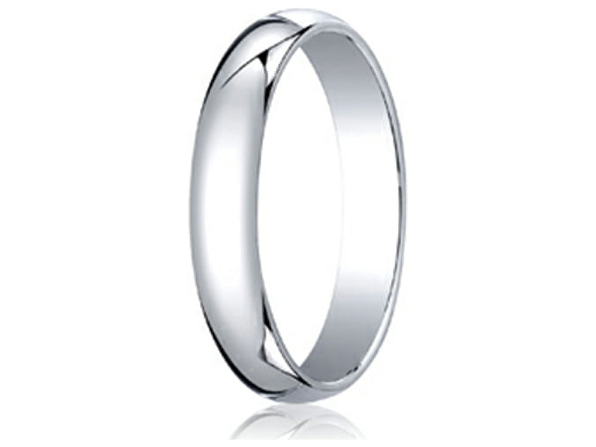 Benchmark Platinum 4.0mm Traditional Dome Oval Ring - Walmart.com