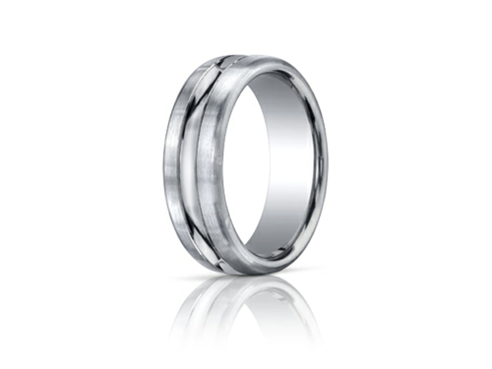 Benchmark Platinum 7.5mm Comfort-fit Satin-finished High Polished ...