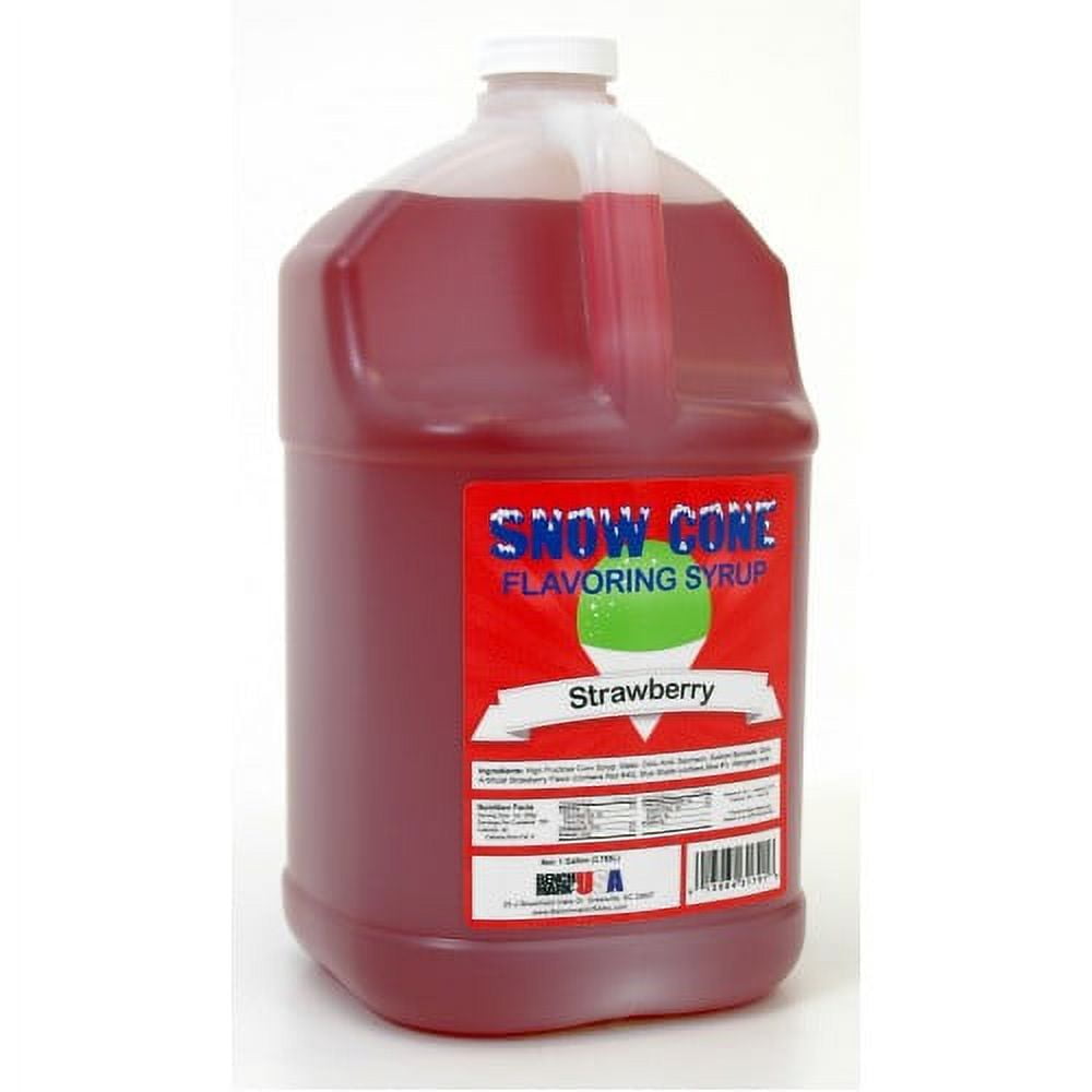 Benchmark USA Snowcone Syrups - Strawberry for Breakroom - Walmart ...