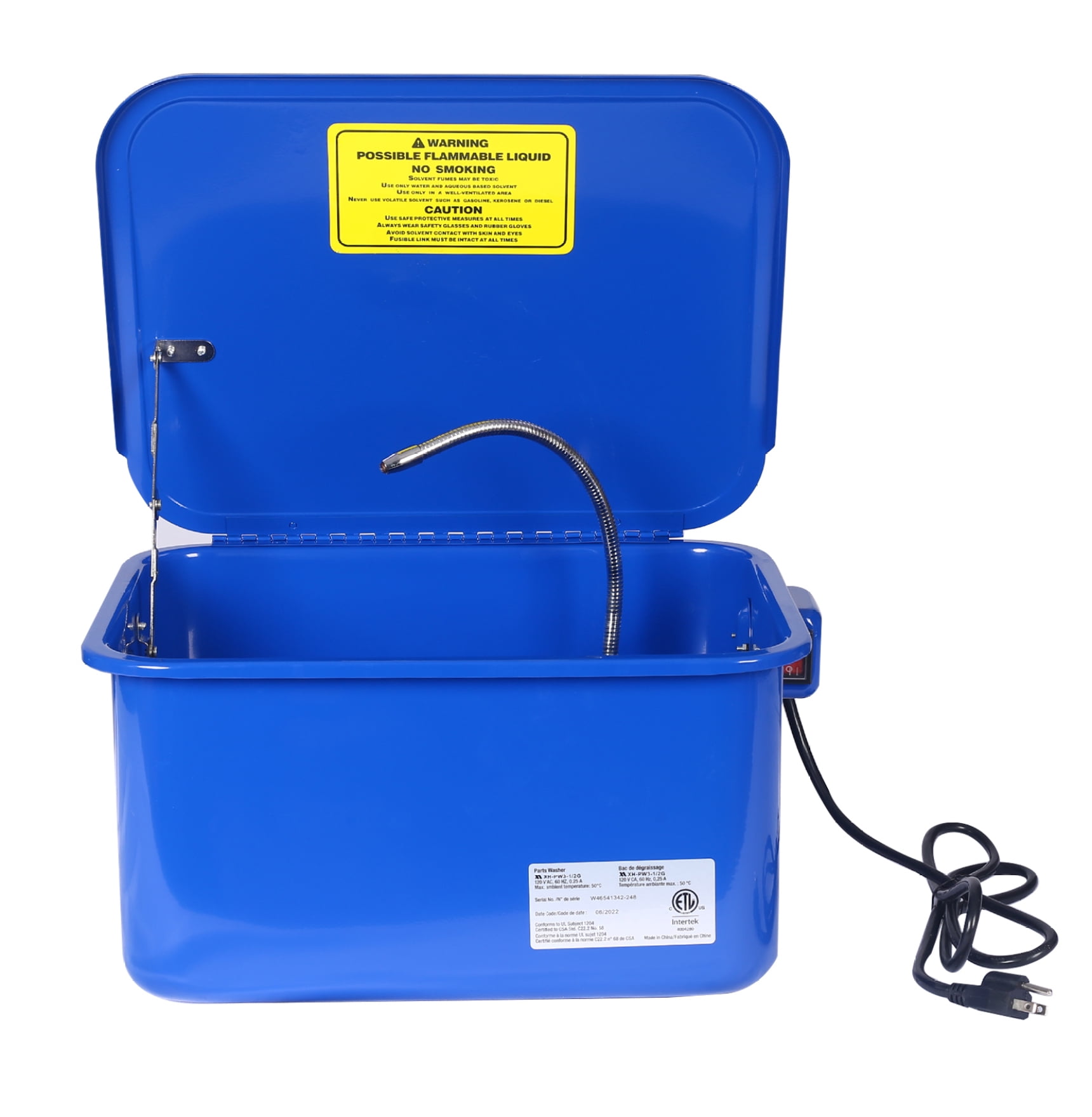 Benchtop Parts Washer 3.5 Gallon - 110V Electric Pump Automotive Parts ...
