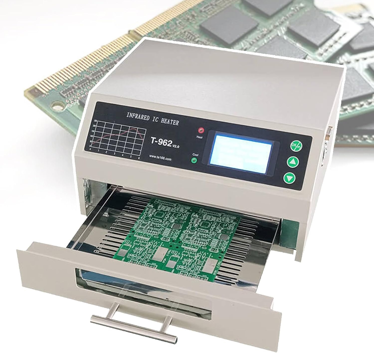 Benchtop Reflow Oven 800W, Welding Area 180 X 235 Mm, PCB Reflow ...