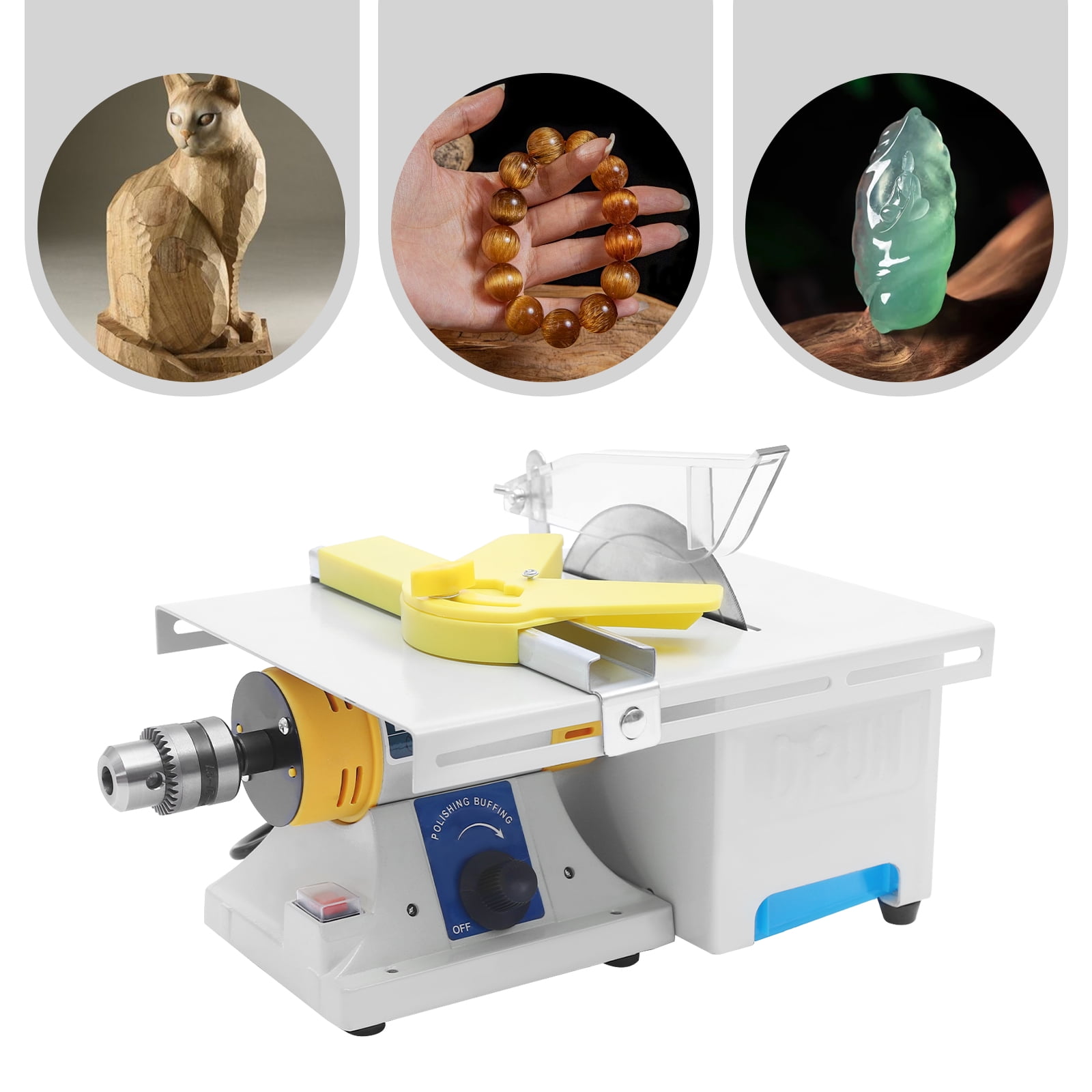 Benchtop Table Rock Cutting Saw Gem Jewelry Rock Jade Polisher Machine ...