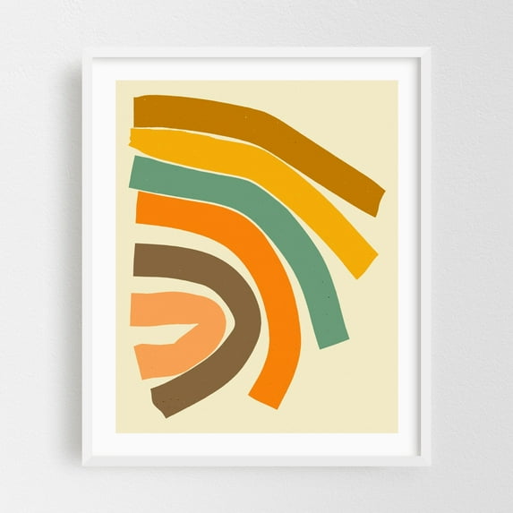 Bend (2) - Screen Print White Framed Wall Art Print 8 x 10 inches ...
