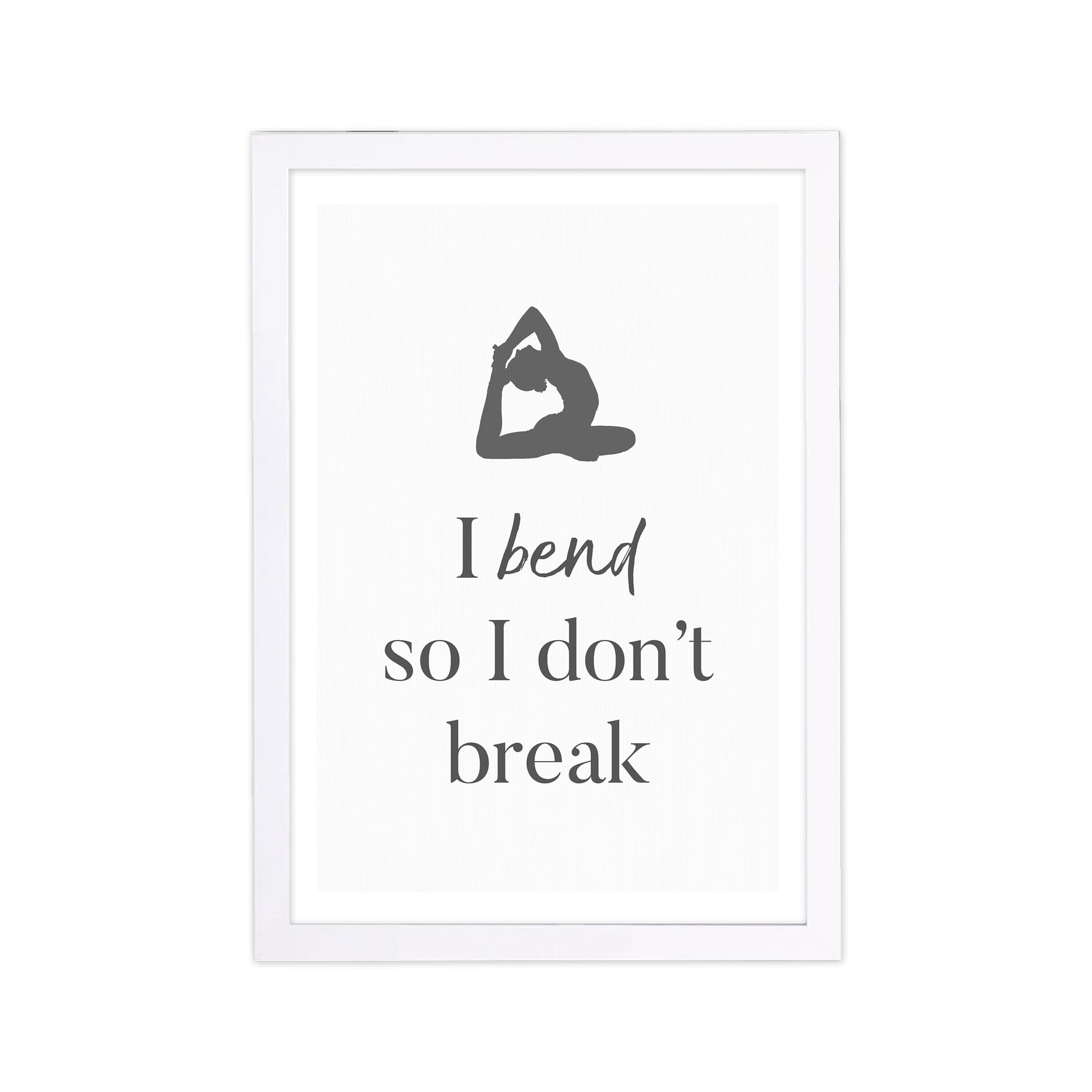 'Bend Dont Break' Quotes and Sayings 13" x 1.00" Framed Painting Art ...