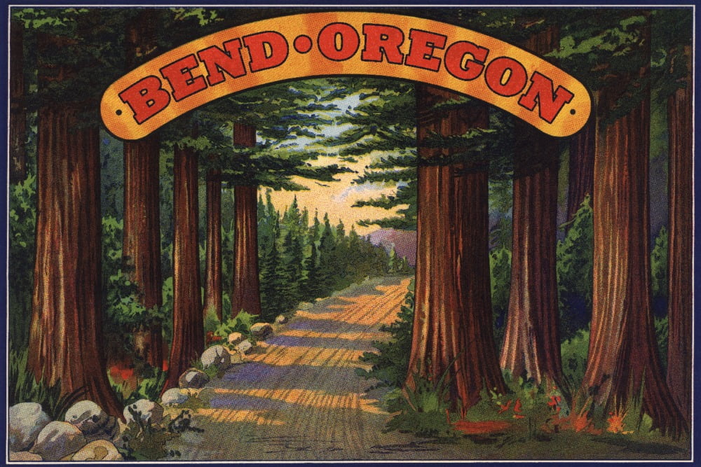 Bend, Oregon, Forest, Citrus Crate Label (16x24 Giclee Gallery Art ...