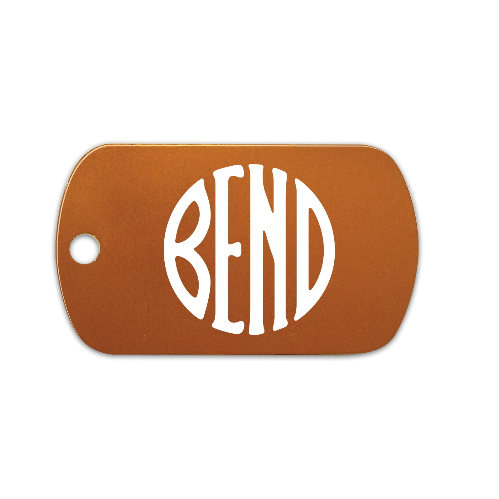 Bend Oregon GI Dog Tag Aluminum Keychain logo seal deschutes county ...