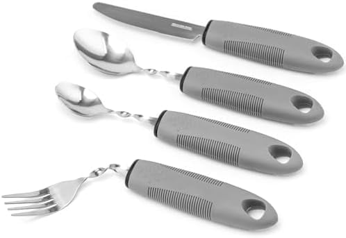 Bendable Adaptive Utensil Set - Arthritis Aid Silverware for The ...