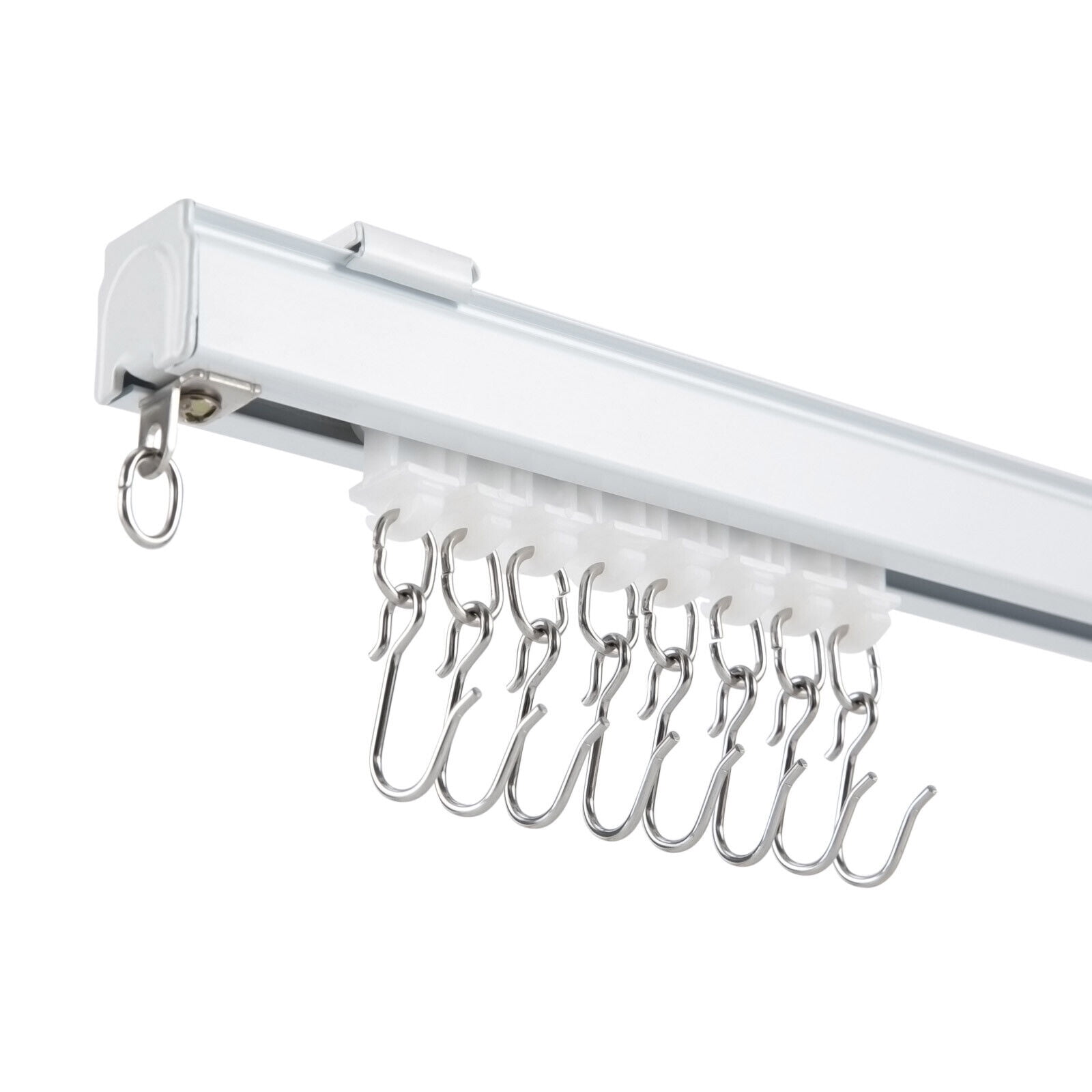 Bendable Curtain Rod, Ceiling Mount Curtain Track Set, 6-9 ft, Smooth ...