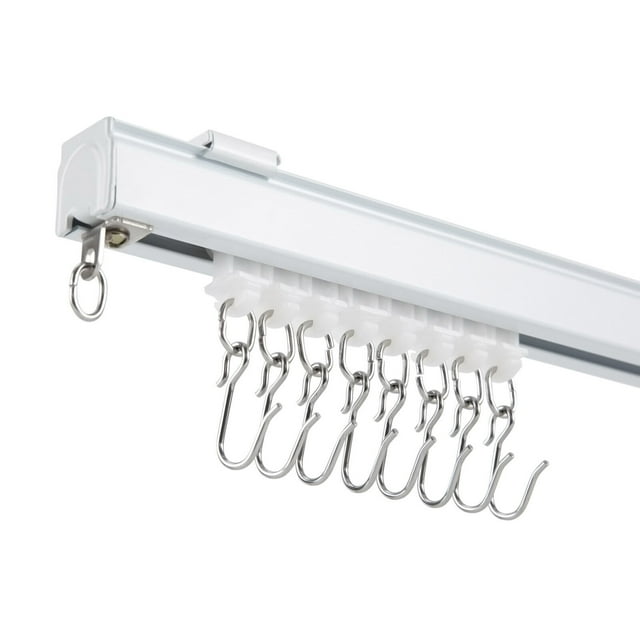 Bendable Curtain Rod Curtain Rail System 6-9 ft Ceiling Mount Curtain ...