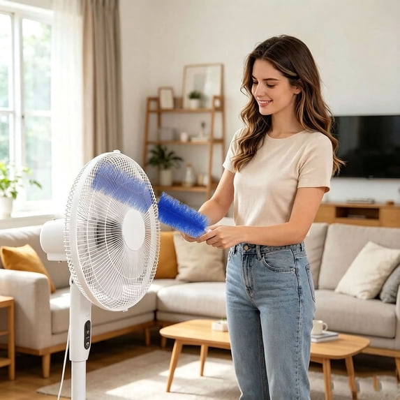 Bendable Flexible Dust Brush Washable Nylon Duster Non-Disassembly Fan ...