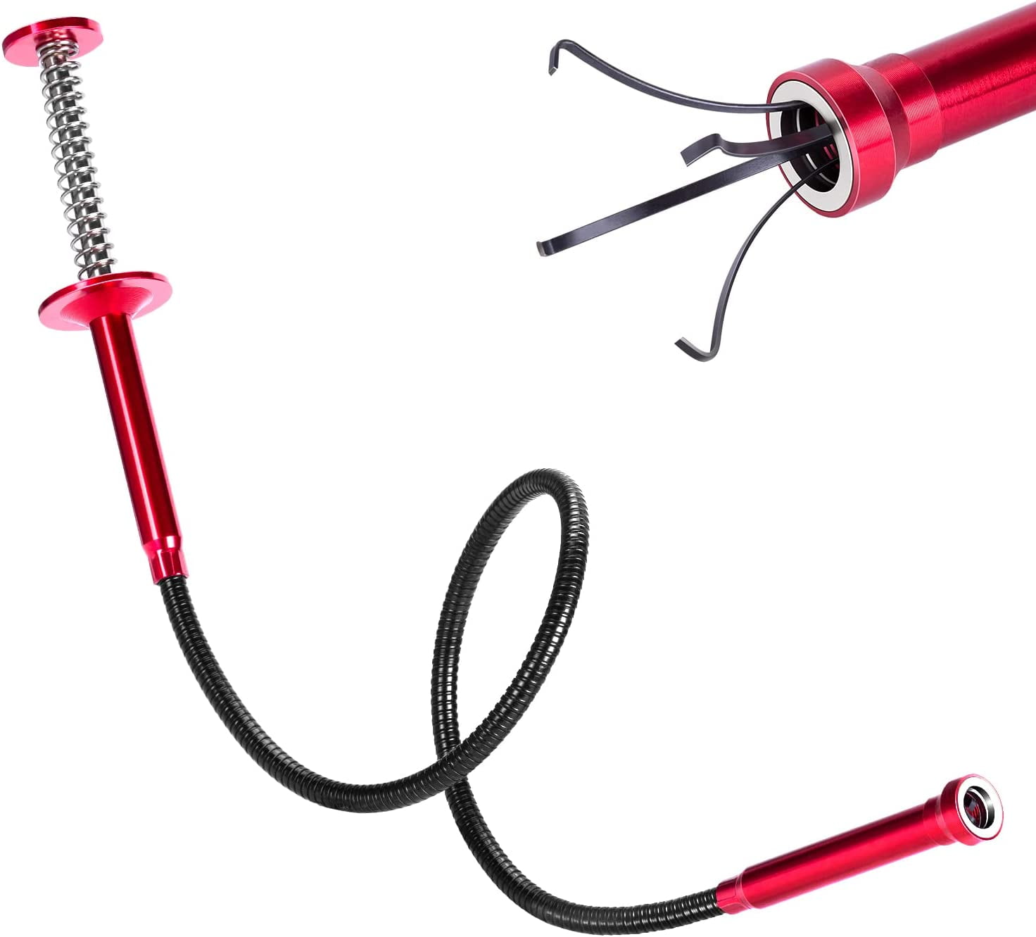 Bendable Flexible Magnetic Pickup Tool, 24'' Four Claw Grabber Tool ...