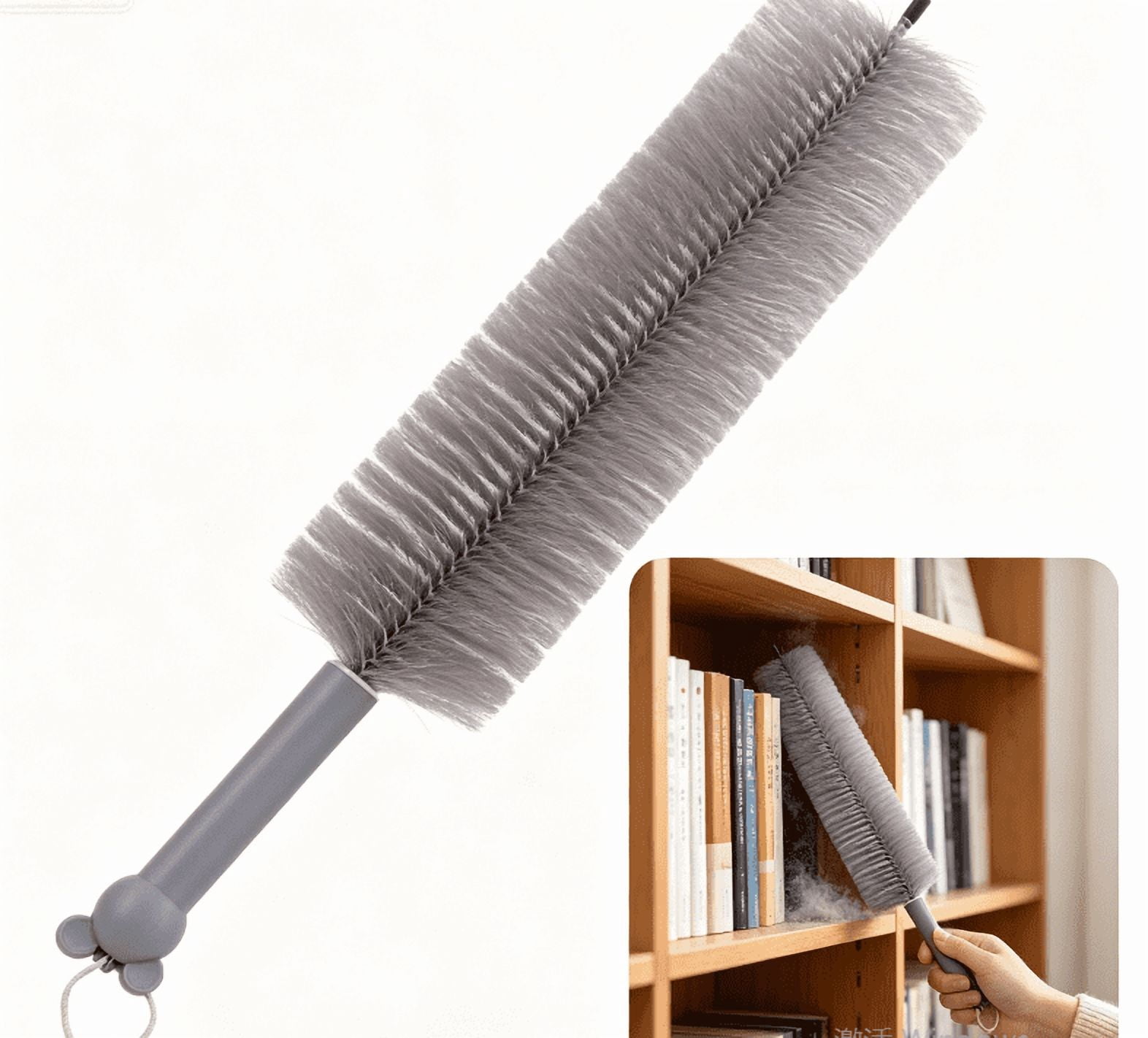Bendable Microfiber Head, 2026 New Reusable Dust Remover, Fan Brush ...