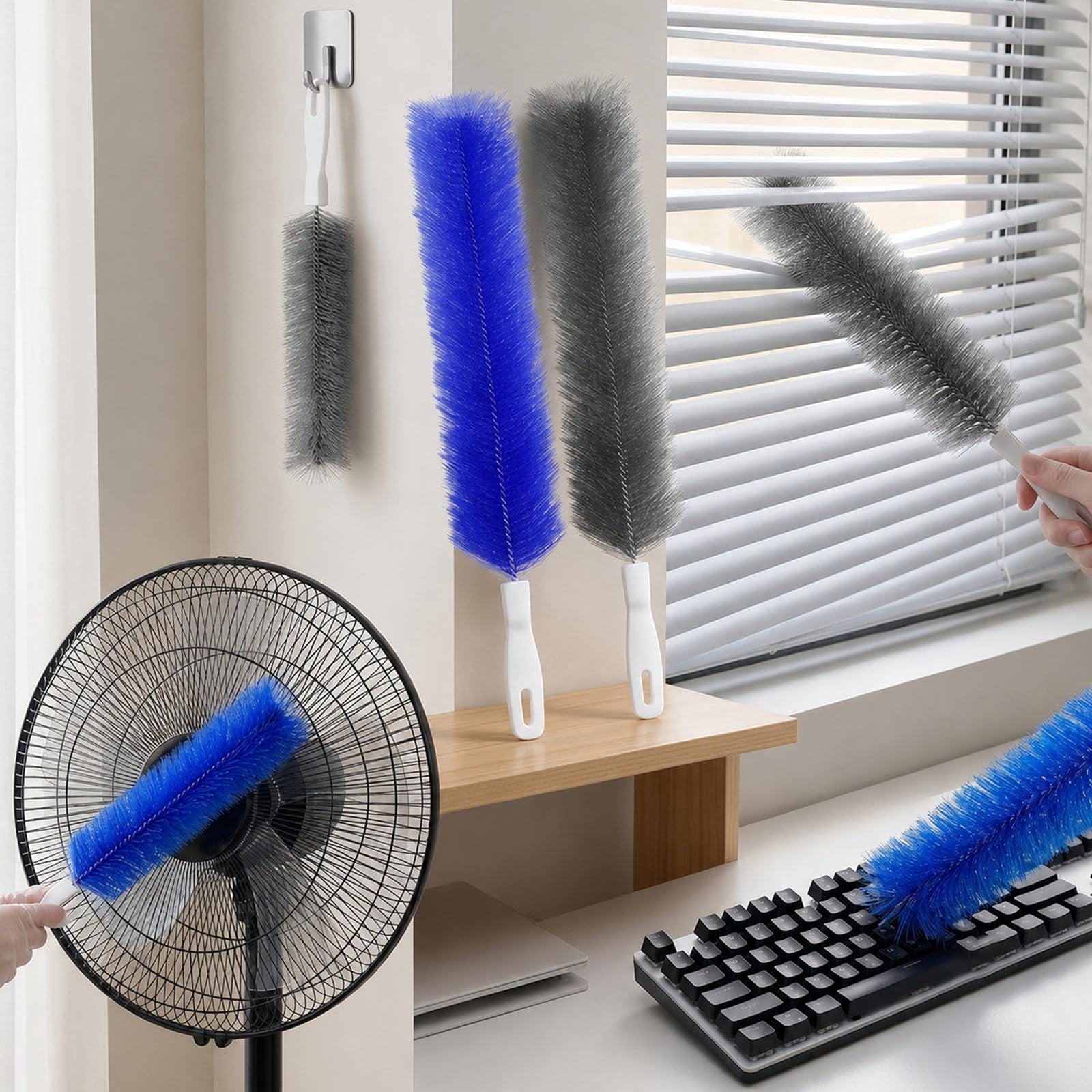 Bendable Microfiber Head, 2026 New Upgrade Bendable Dusting Brush for ...