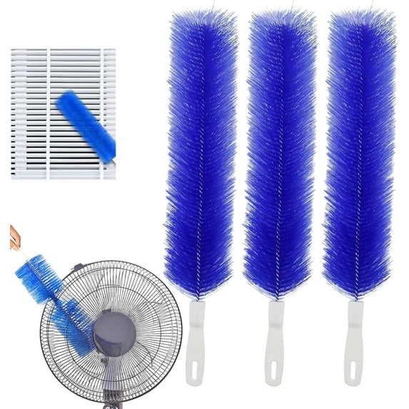 Bendable Microfiber Head Reusable Dust Remover Fan Cleaner Brush ...