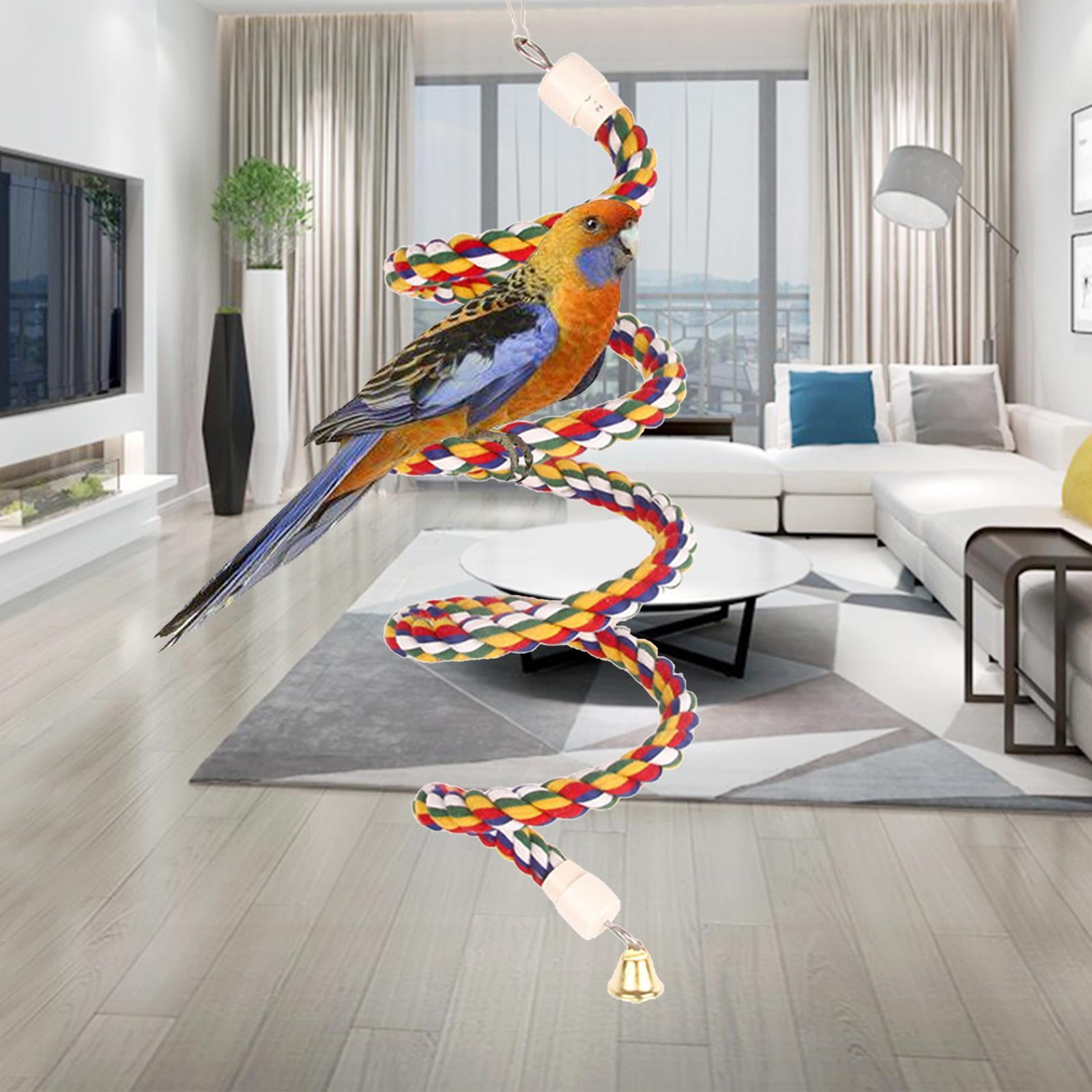 Bendable Parrot Climbing Rope, Hanging Chew Perches, Swing Perches ...