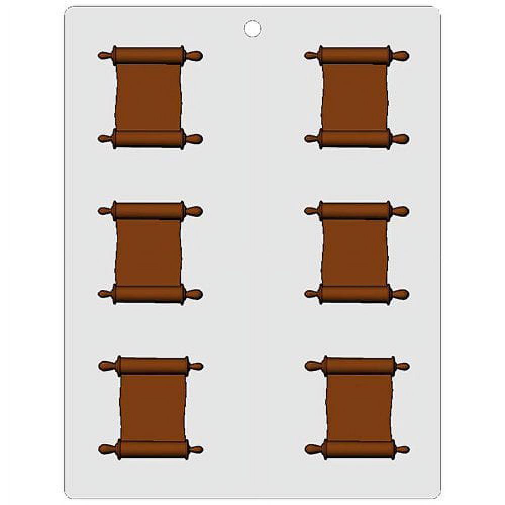 Bendable Plastic Chocolate Mold: Torah Scroll, Each Cavity 65mm x 58mm ...