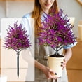 Bendable Plastic Pointed Leaf Lavender, Lifelike Fake Flowers For ...