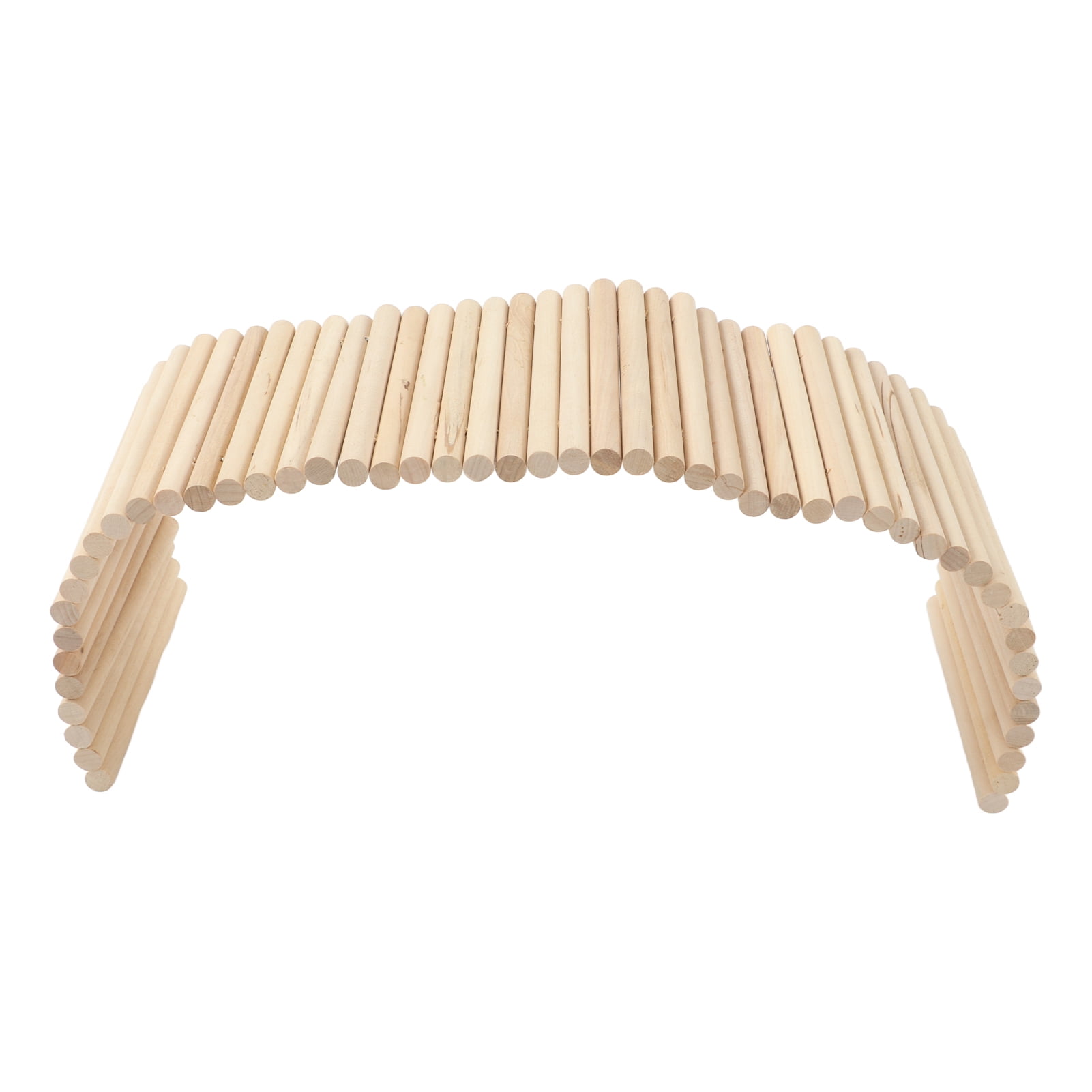Bendable Wooden Bridge Hideout For Small Pets, Safe Birch Tunnel For ...