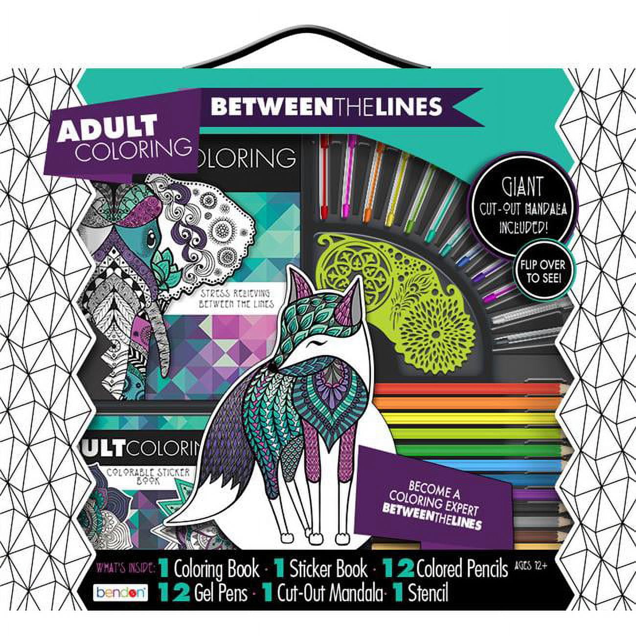 Bendon 1997801 Everyone Loves To Color Adult Coloring Kit - Case of 12 ...