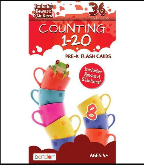 Bendon 36ct Counting 1 to 20 Flash Cards Set - Walmart.com