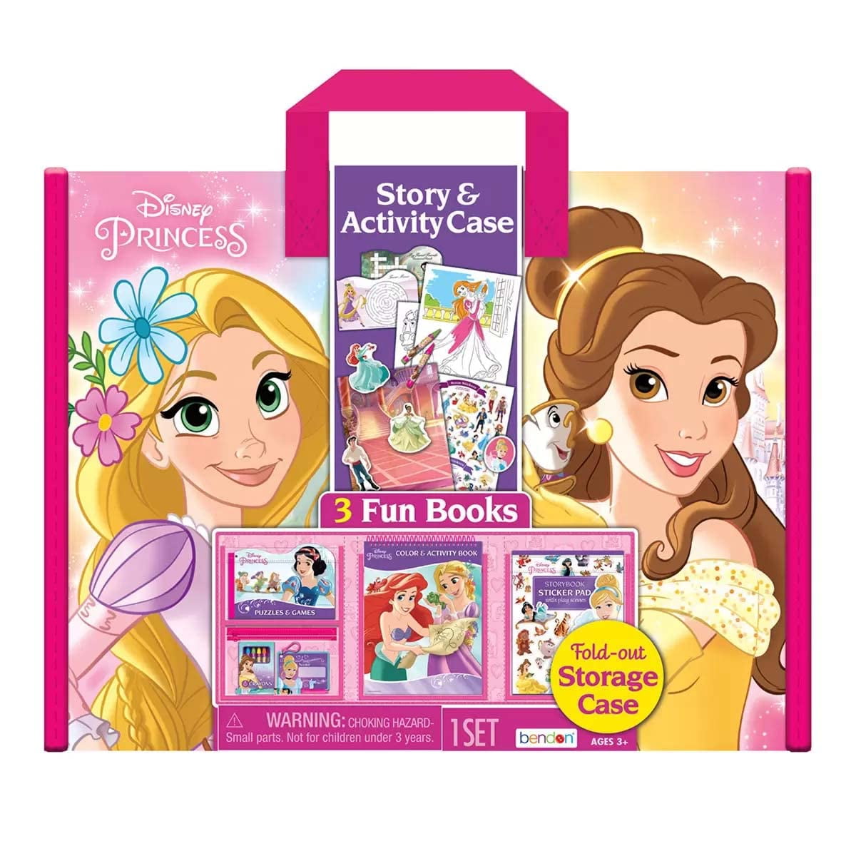 Bendon Color & Activity Disney Princess Tri-Fold Storage Case - Walmart.com