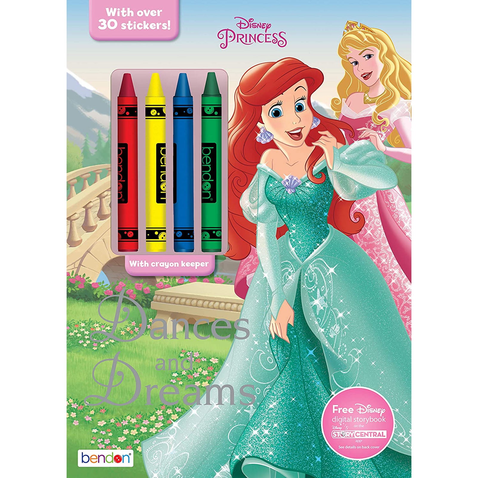 Bendon Disney Princess Coloring Activity Book with Crayons, Stickers ...