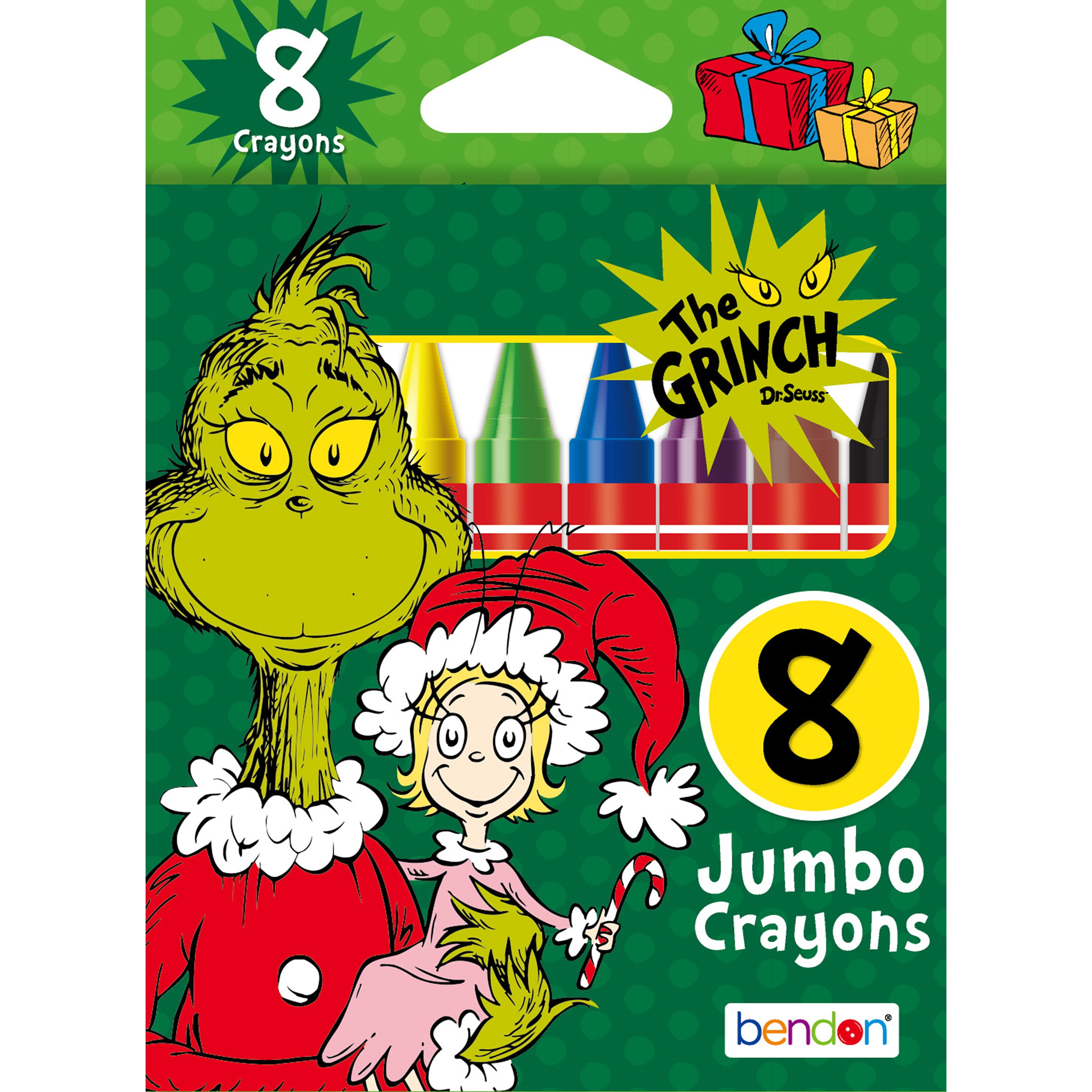 Dr. Seuss How the Grinch Stole Christmas Jumbo Crayons, 8-count ...