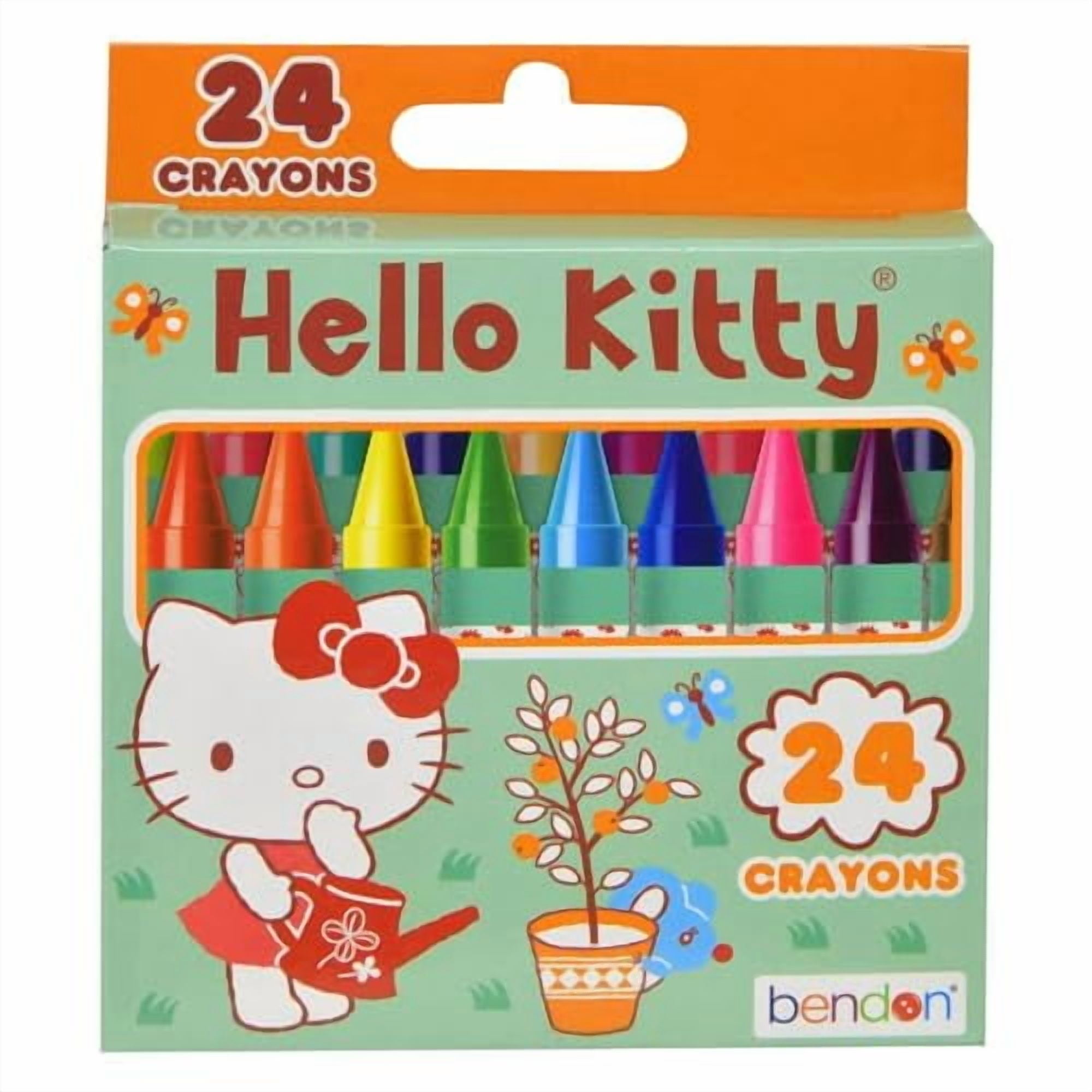 Bendon Hello Kitty 24-Count Crayons, Standard Box Coloring & Art Supply ...
