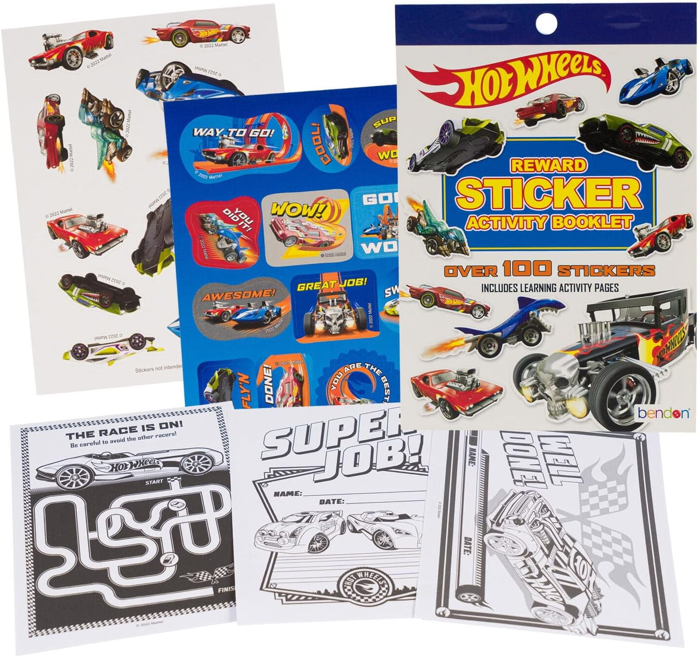 Bendon Hot Wheels Rewards Sticker Booklet Pad ( PACK OF 3) - Walmart.com