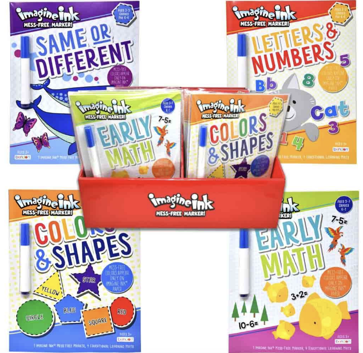 Bendon Imagine Ink Learning Mats 4 - Letter & Number , Same & Different ...