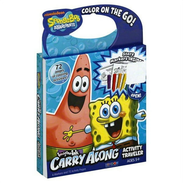 Bendon Imagine Ink Spongebob Squarepants Carry Along Activity Traveler ...