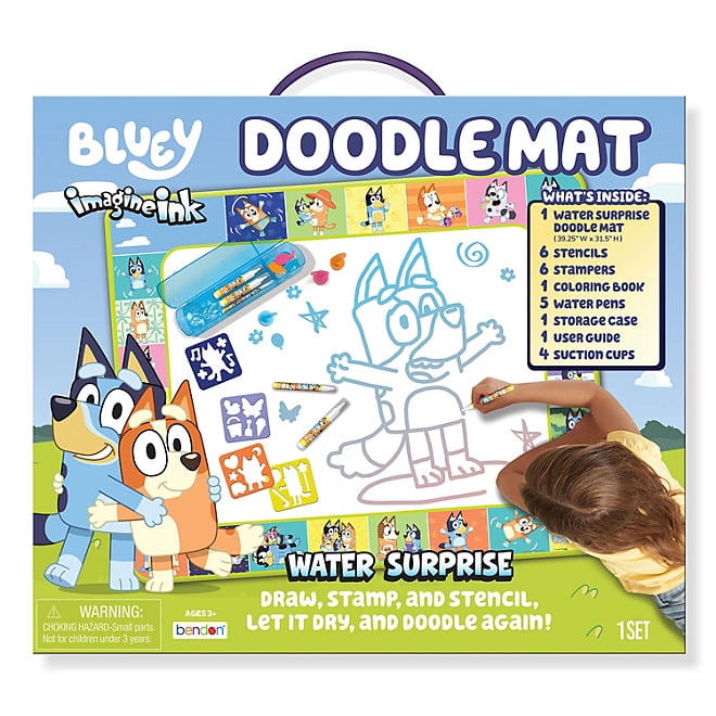 Bendon ImagineInk Mess Free Bluey Doodle Activity Mat - 39.25" x 31.5 ...