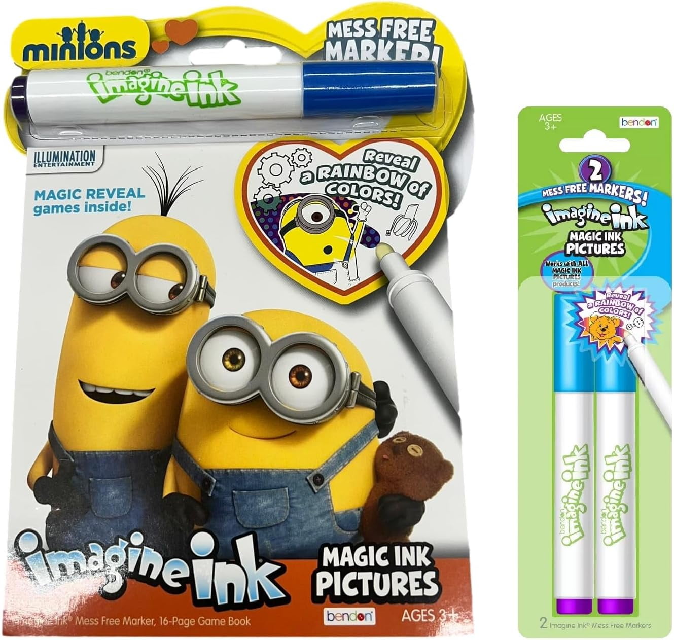 Bendon Inc. Imagine Ink Coloring Book With 2 Pack Markers (Minions ...