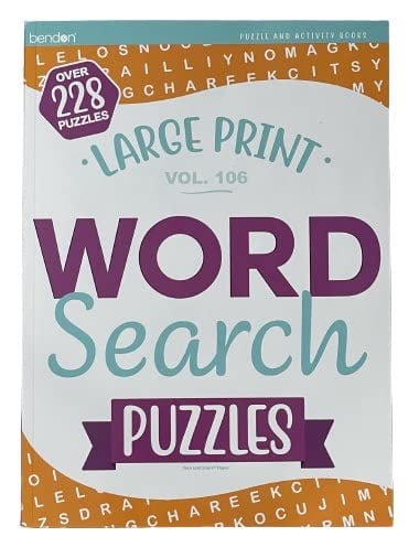 Pre-Owned Bendon LARGE PRINT Word Search over 228 Puzzles, VOL. 106 ...