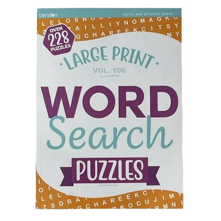 Bendon Large Print Word Search BENDON, LARGE PRINT Jumbo Word Search,