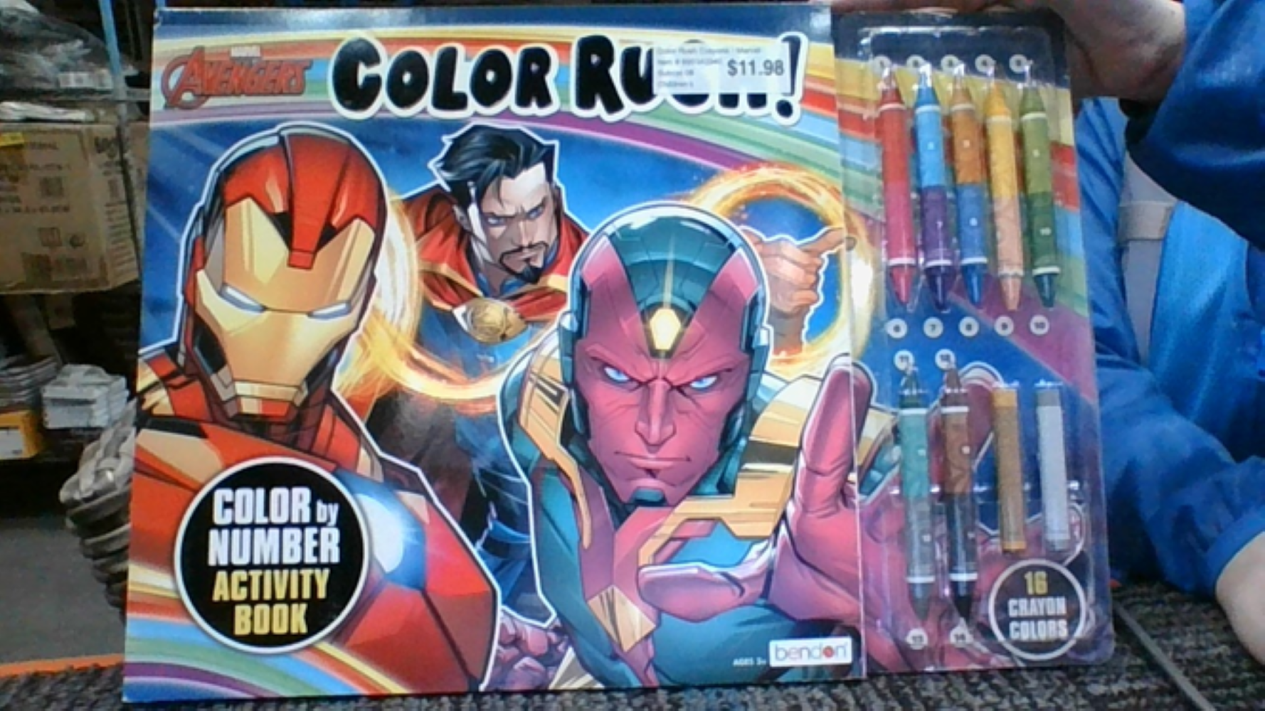 Bendon Marvel Avengers Color Rush Color by Number Activity Book with ...