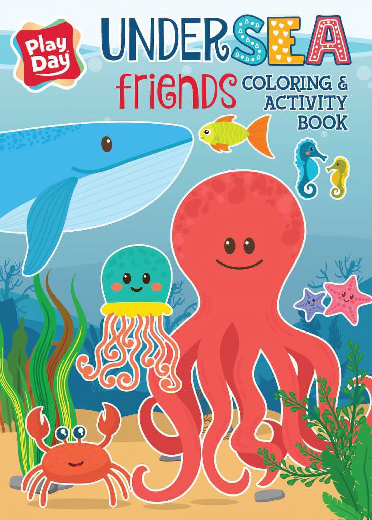 Bendon Publishing Play Day Sea Friends Jumbo Coloring Book, 96 Pages ...
