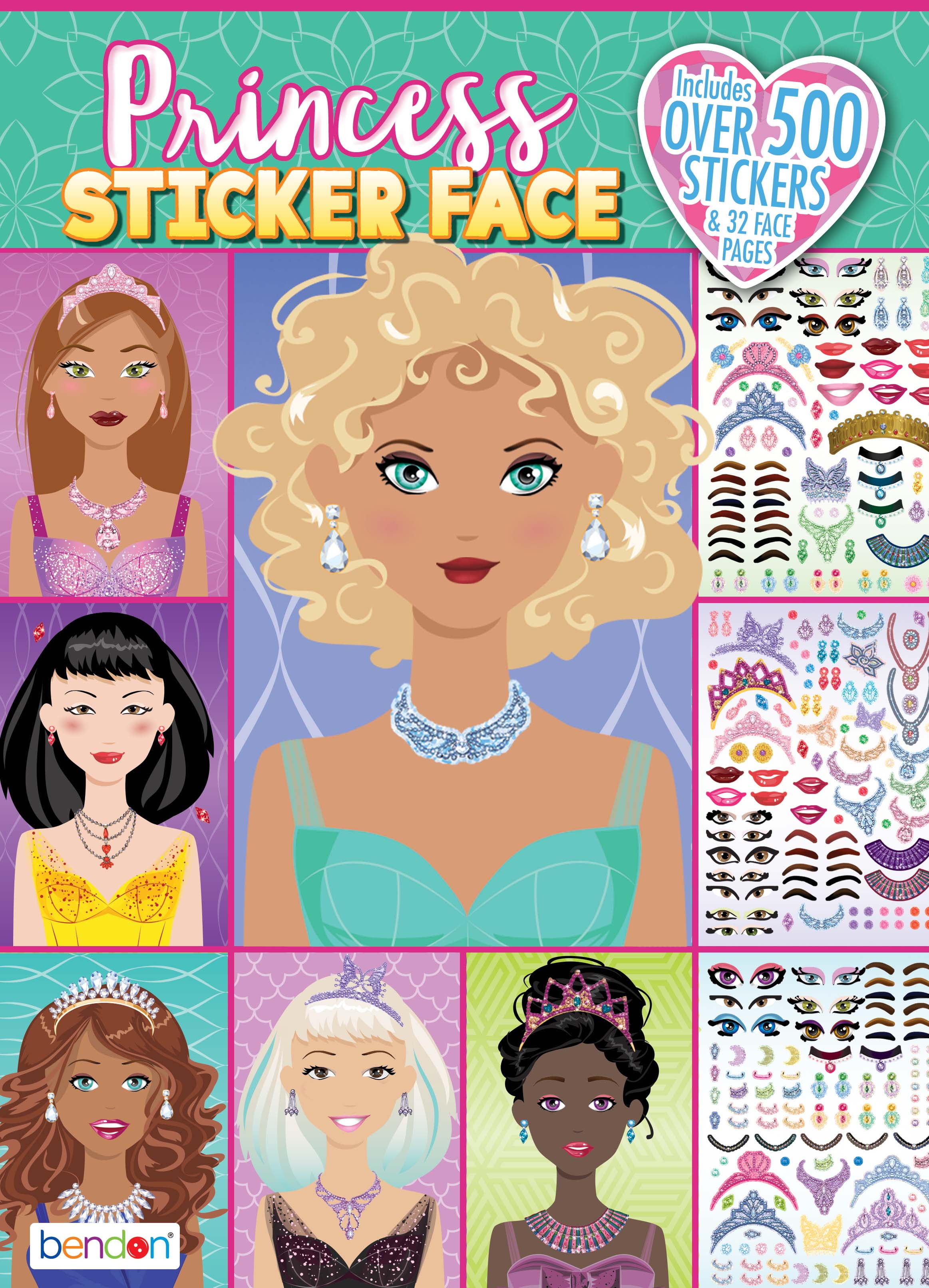 Bendon Publishing Princess Create a Face Book, 32 Page - Walmart.com