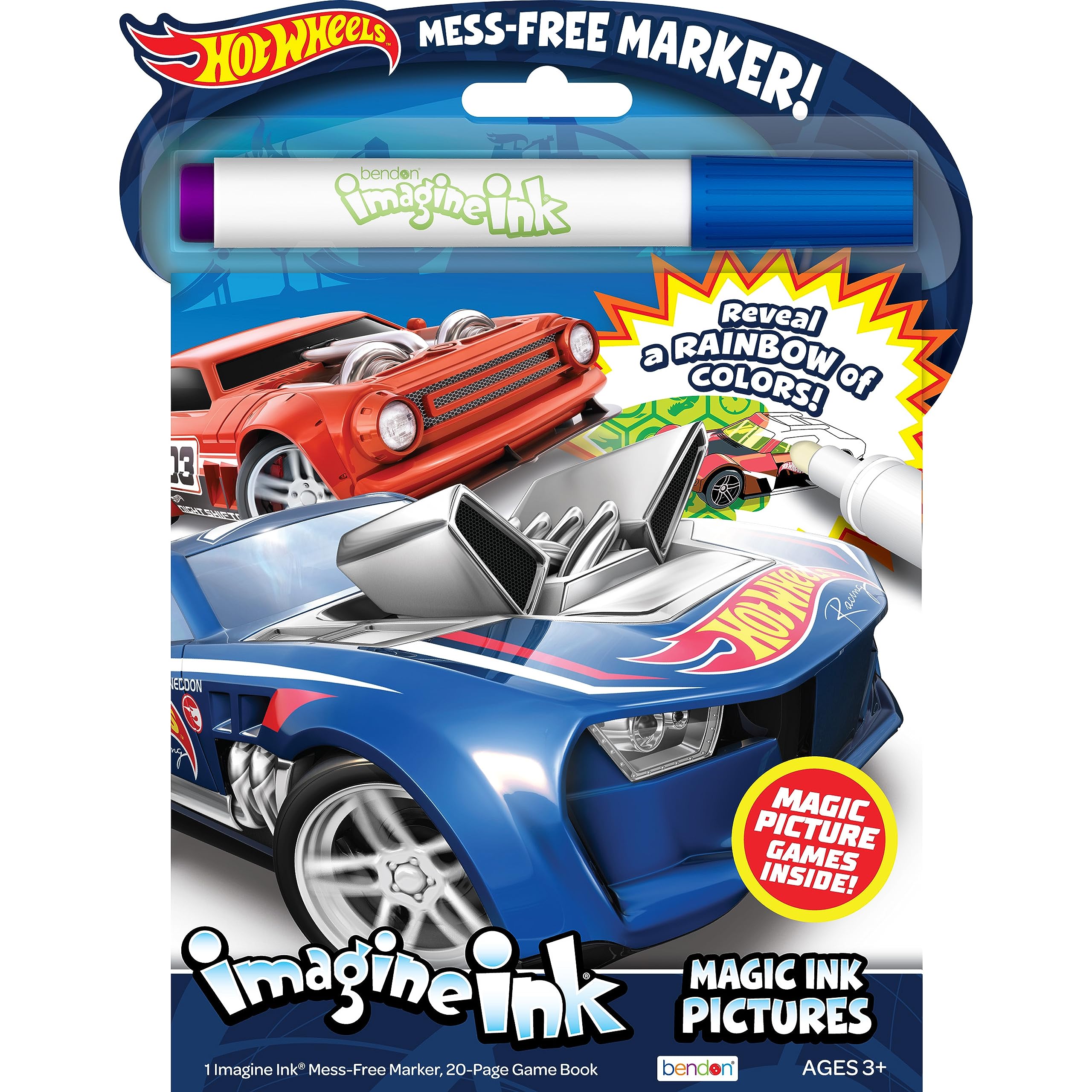 Bendon Race Car Imagine Ink Magic Ink Pictures (Hot Wheels) BE10 ...