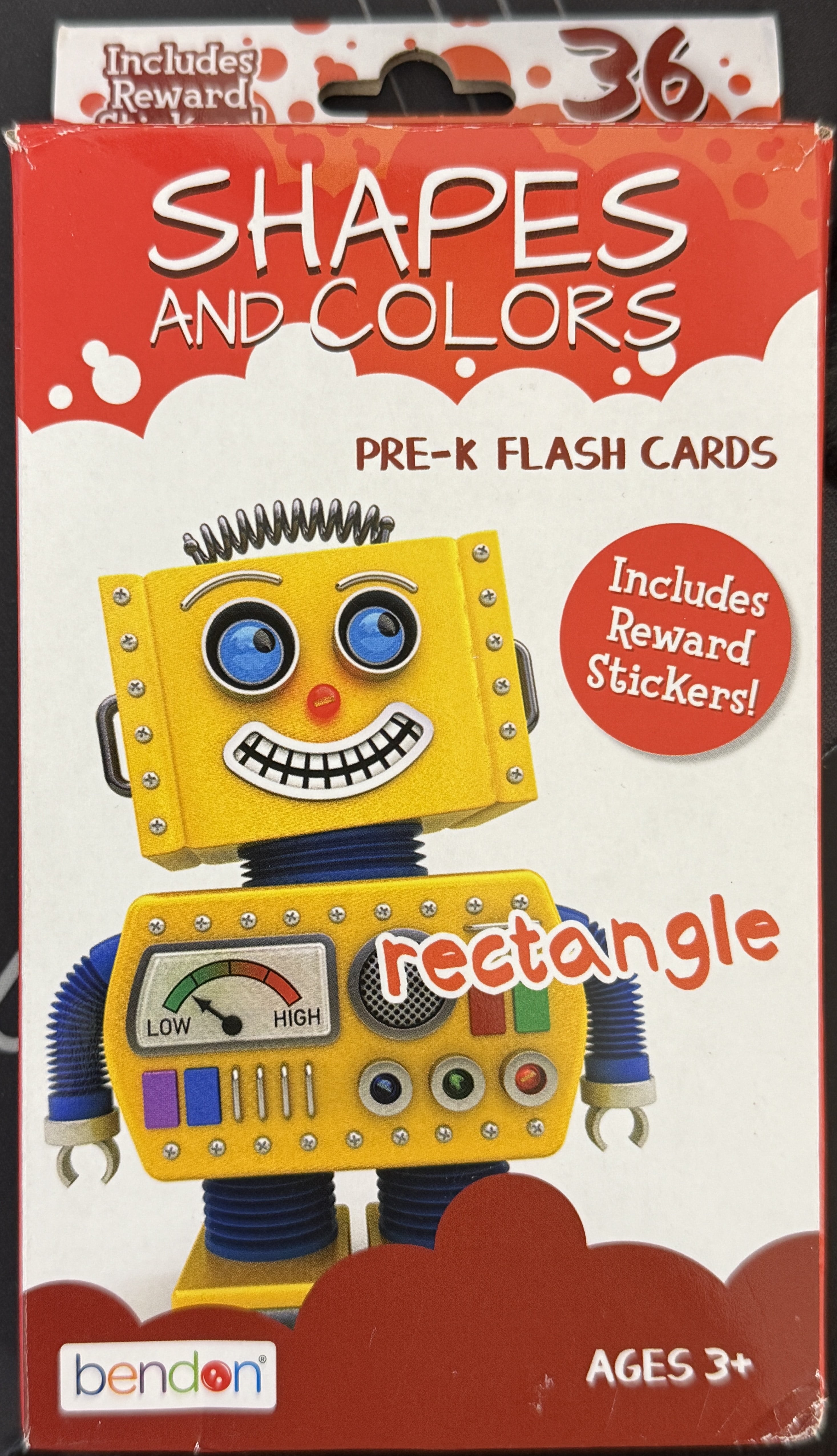 Bendon Shapes And Colors Pre-K Flash Cards set of 36 New Includes ...