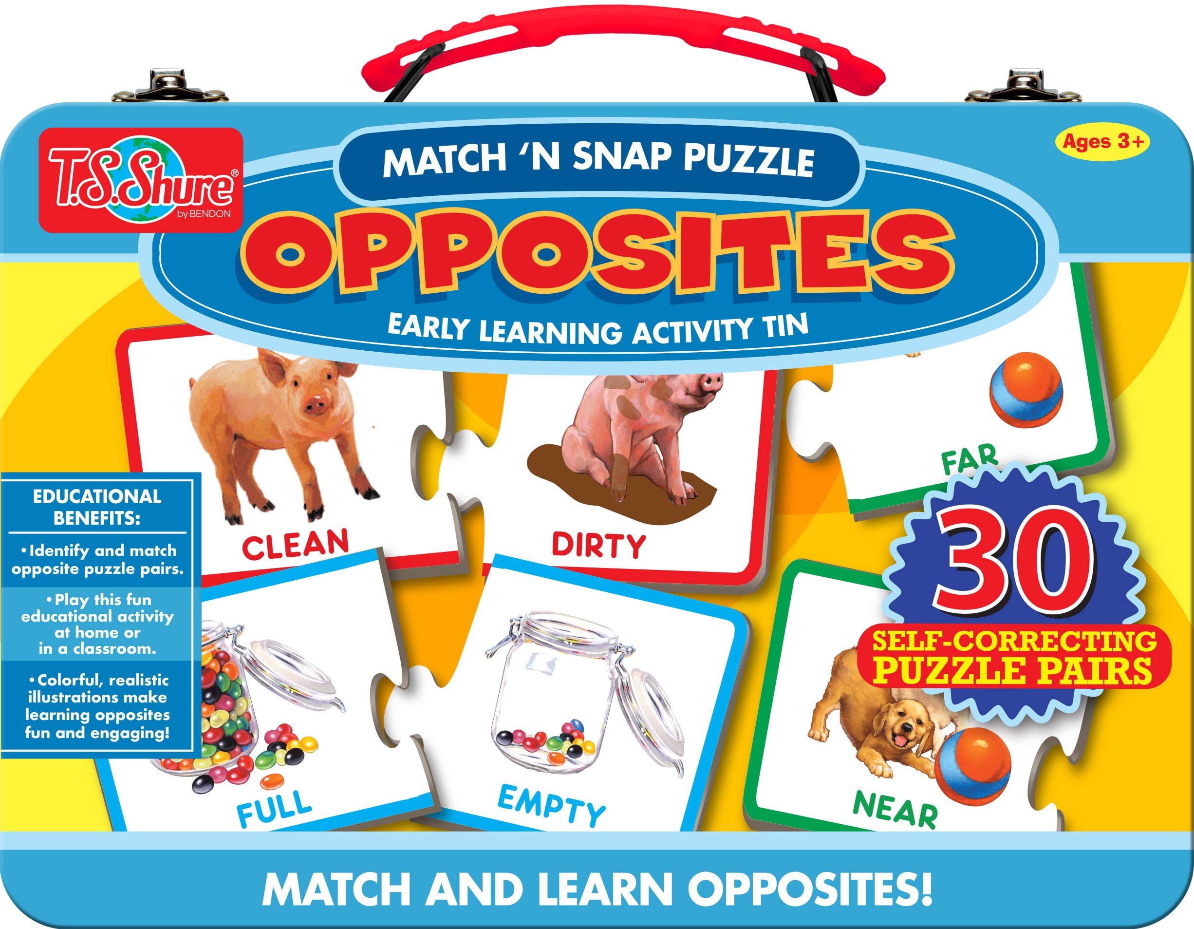 Bendon TS Shure Opposites DHF10 30-Piece Matching Puzzle with Tin ...